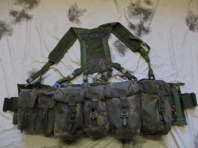 GENUINE ISSUE BRITISH ARMY ISSUE DPM camo PLCE belt kit WEBBING SET ...