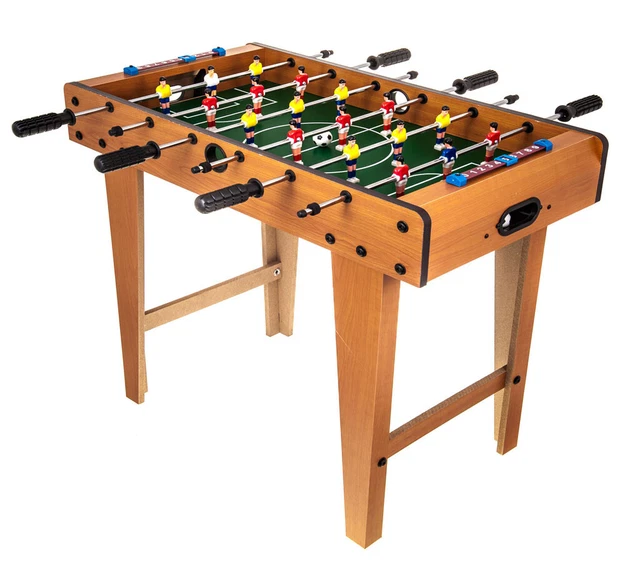 FREE STANDING FOOTBALL Soccer Table Family Game Wooden Legs Table Top 2 ...