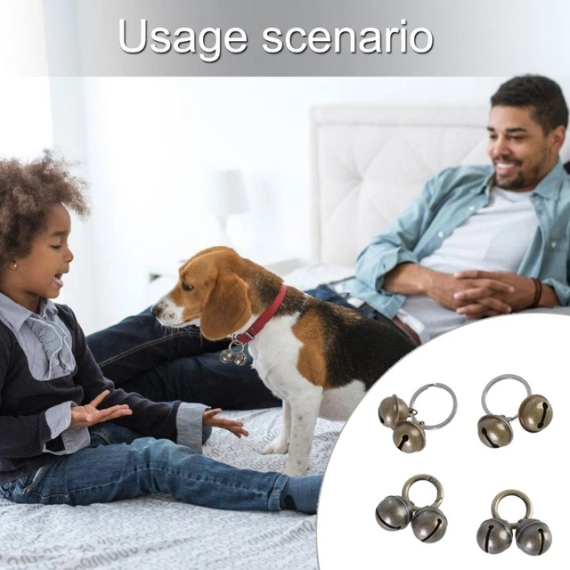 2LOTS PERSONALITY FASHION Dog Collar Bells Farm Animal Loud Bronze ...