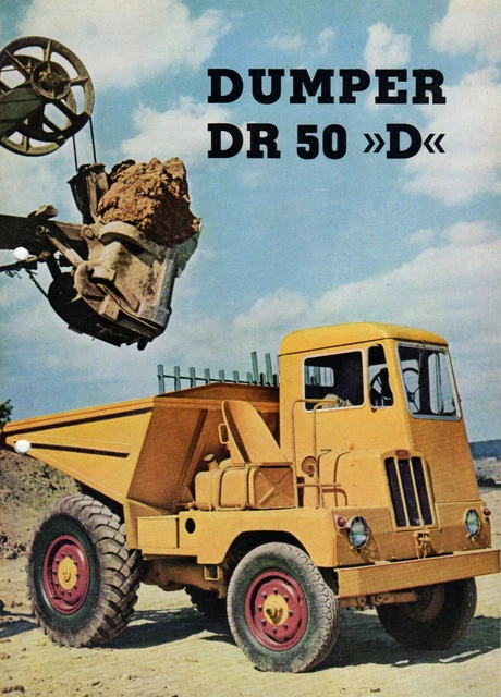 DUTRA DR50D MULDENKIPPER Dumper Prospekt 1965 Dump Truck Brochure EUR ...