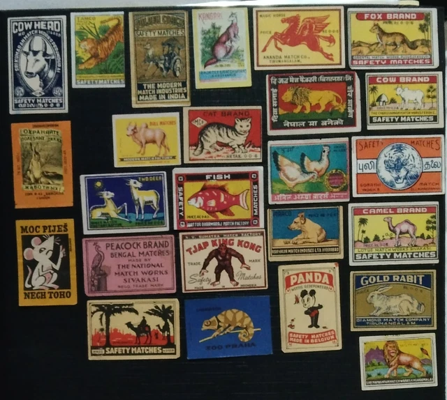 INDIA MATCHBOX LABELS Vintage Collection 25 pieces-ZZIAA $16.65 - PicClick