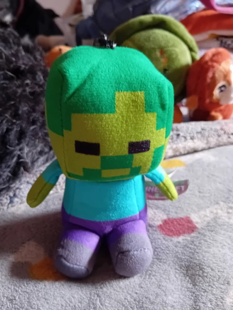 MOJANG MINECRAFT ZOMBIE Clip On, Small Plush Soft Toy £6.50 - PicClick UK