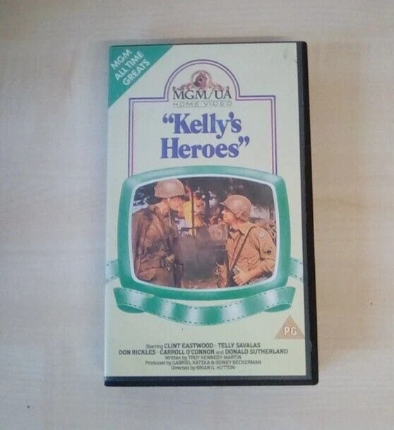 KELLY'S HEROES VHS Movie Video Cassette Tape Clint Eastwood Cert PG ...