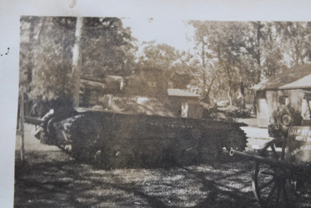FOTO PHOTO MB WW2 1945 japanischer Panzer japanese tank captured in ...