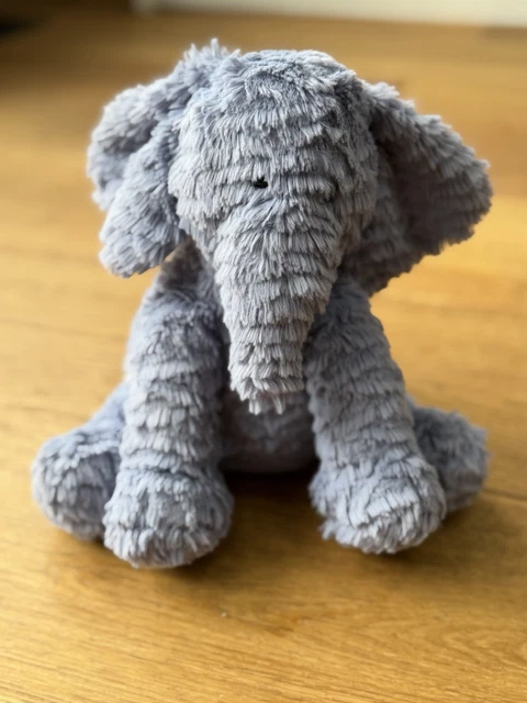 GENUINE JELLYCAT FUDDLEWUDDLE Elephant 23cm Soft Toy Grey Very Good ...