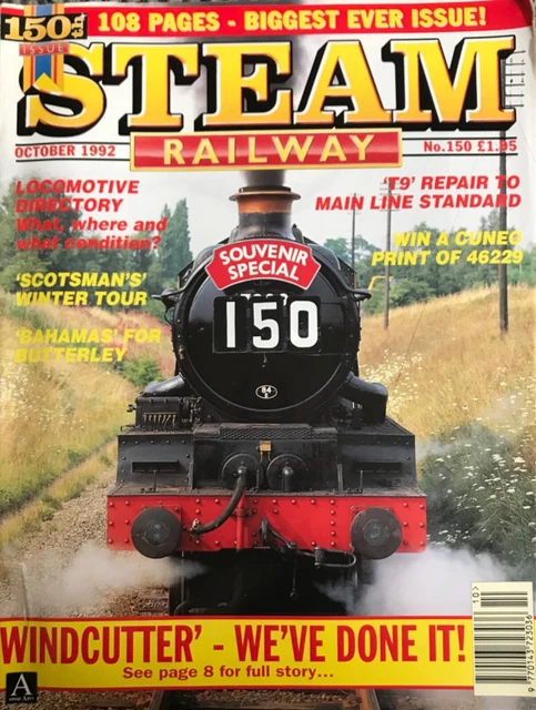BACK ISSUE: STEAM Railway Magazine: No 150: 1992-10: October. £1.25 ...