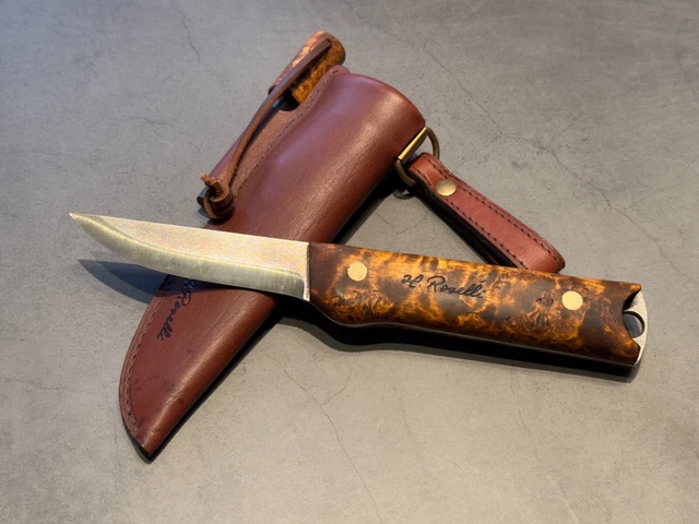 ROSELLI HEIMO 4 Bushcraft Messer, Full Tang, mit Feuerstahl EUR 121,00 ...
