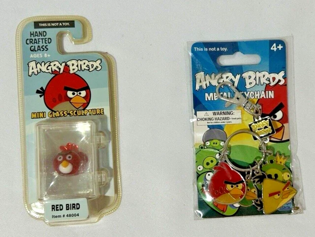 ANGRY BIRDS HAND Crafted Glass Sculpture Red Bird LIMITED EDITION &Key ...