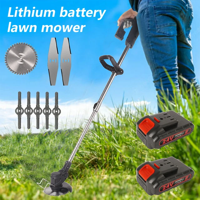 ELECTRIC LAWN MOWER Lawn Edger Cordless Grass String Trimmer Cutter 24V ...