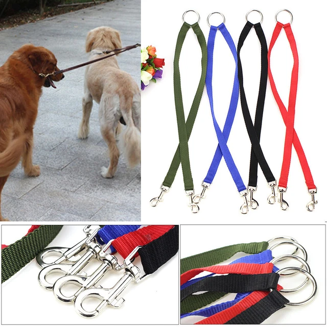 DUAL DOUBLE DOG Leash No Tangle Coupler Heavy Duty For Two Dogs Walking ...