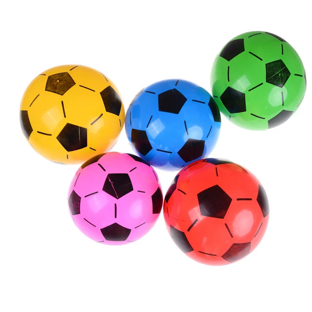 INFLATABLE PVC FOOTBALL Soccer Ball Kids Children Beach Pools Sports ...