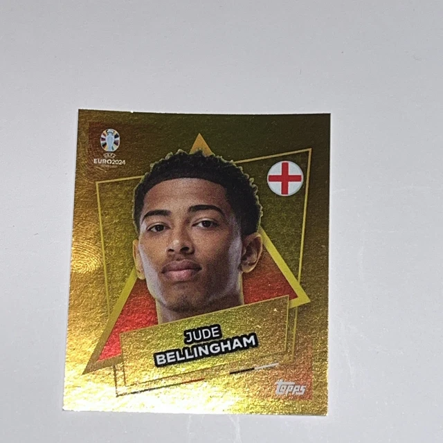 TOPPS EURO 2024 Stickers - Jude Bellingham Gold Unsigned Sticker ENG SP ...