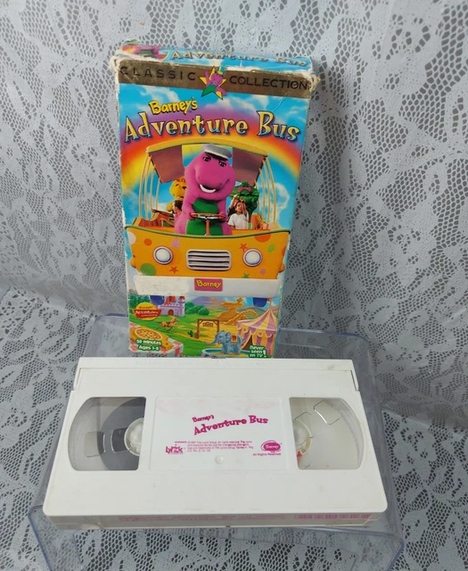 BARNEYS ADVENTURE BUS VHS Video Tape Dino Purple Dinosaur Show ...