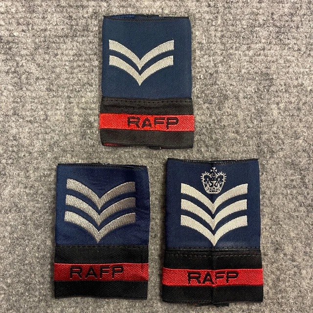 ROYAL AIR FORCE Police Surplus Issue Genuine RAF Sergeant RAFP Rank ...