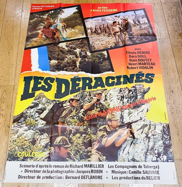 LES DÉRACINÉS AFFICHE cinéma 120x160 ANDRÉ TEISSEIRE, GUERRE ALGÉRIE 1972 EUR 65,00 - PicClick FR