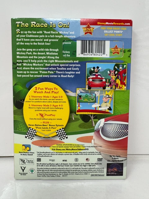 MICKEY MOUSE CLUBHOUSE: Road Rally (DVD) Disney Good Condition!!! $13. ...