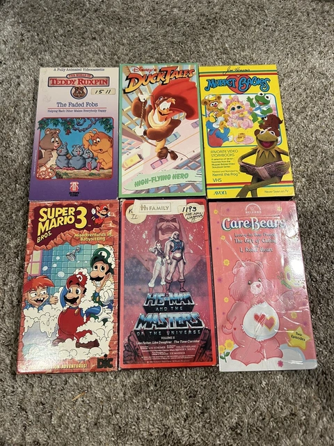 80S CARTOON VHS Lot He Man Muppet Babies Ducktales Super Mario 3 Care ...