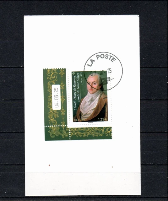 TIMBRE DE FRANCE de 2025 oblitère rond Claude - Henri de Rouvroy EUR 1 ...