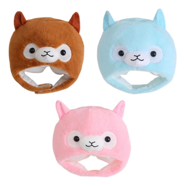 ALPACA ANIMAL Hat Novelty Warm Soft Head Cover for Event Cosplay Dress ...