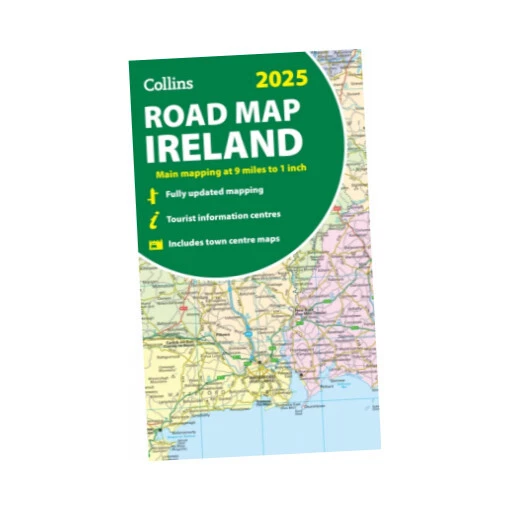 2025 COLLINS ROAD Map of Ireland - Collins Maps (Sheet map, folded ...