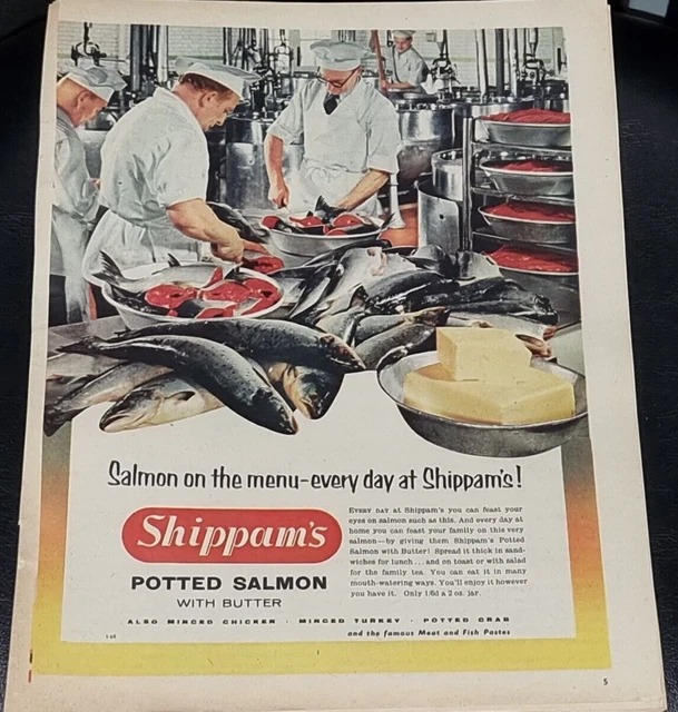 VINTAGE 1960S SHIPPAM'S POTTED SALMON SINGLE PAGE MAGAZINE ADVERT $8.99 ...