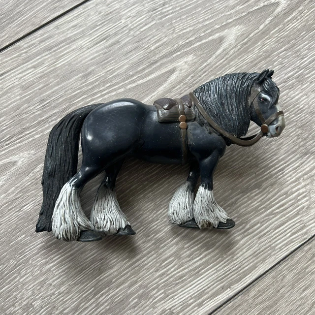 DISNEY PIXAR ANGUS Black Shire Horse Brave Figure Animal Toy Cake ...