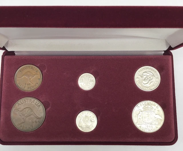 AUSTRALIA 1944 GEORGE V1 Circulating coin set,Birthday, Collector or ...