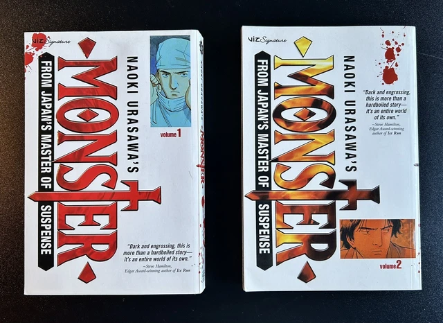 MONSTER VOL 1 & 2 Naoki Urasawa Manga English VIZ Signature First ...