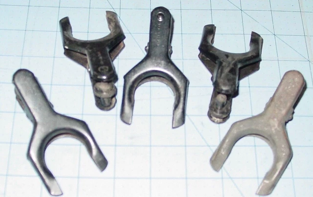 VINTAGE CHEMISTRY LABORATORY Pinch Lock Spring Beaker Flask Clip Clamps ...