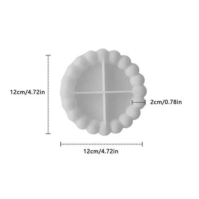 BUBBLE LACE CUP Pad Silicone Molds DIY Cement Plaster Coaster Round ...