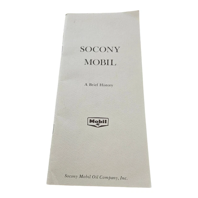 SOCONY MOBIL: A Brief History, Employee Handout, Early 1960’s, VG+, Oil ...