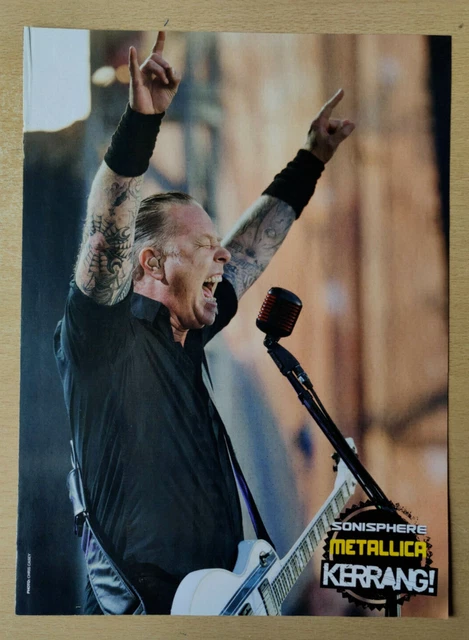 METALLICA - CLASSIC Kerrang Poster - James Hetfield - Sonisphere - RARE ...