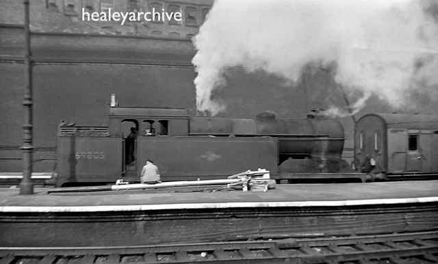 LARGER RAILWAY NEGATIVE Nottingham Vic. Sta. Ex-GCR/LNER 'A5' 4-6-2T No ...