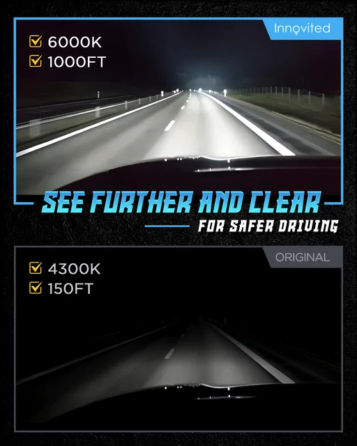 2X D2S D2R HID Xenon Replacement Headlight Bulbs 4300K 6000K 8000K ...