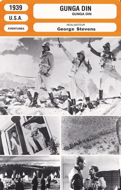 FICHE CINÉMA - GEORGE STEVENS - GUNGA DIN - 1939 EUR 1,00 - PicClick FR