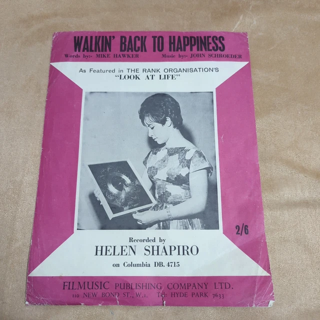 VINTAGE SHEET MUSIC Song Sheet Walking Back Popular Song of the period ...