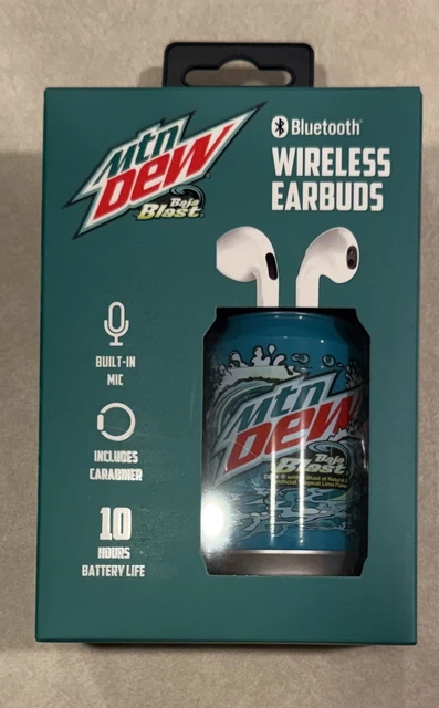 PEPSI MTN DEW Baja Blast Bluetooth True Wireless EarBuds Carabiner and ...