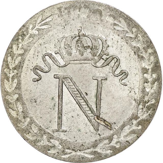 FRANCE, NAPOLÉON I, 10 Centimes, 1808, Paris, Billon, SUP, Gadoury:190 ...
