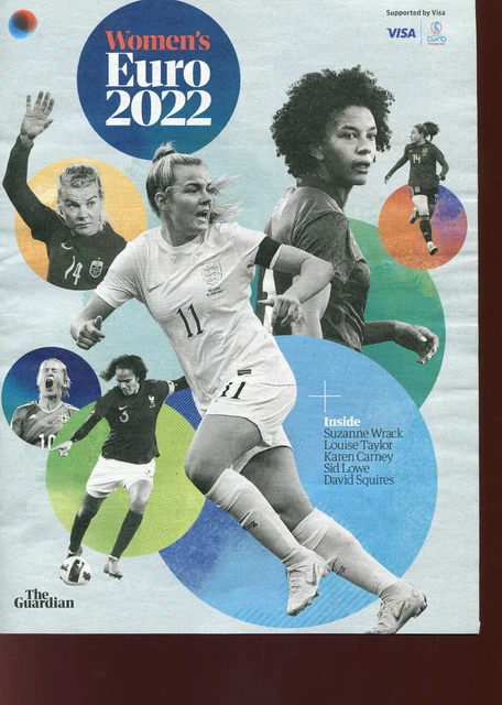 THE GUARDIAN'S WOMEN'S Euro 2022 Preview Magazine Suzanne Wrack Louisa ...