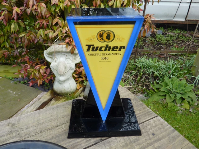 VINTAGE TUCHER GERMAN Beer 1046 Advertising Light Up Bar Sign Lamp ...