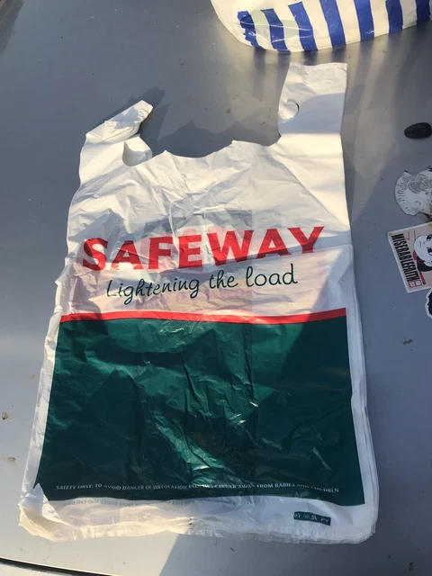 X6 VINTAGE PLASTIC Carrier Bags - Safeway ABC Triple Points Collectible ...