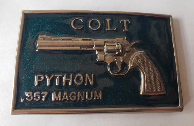 VINTAGE COLT PYTHON Revolver 357 Magnum Gun Belt Buckle £29.96 ...