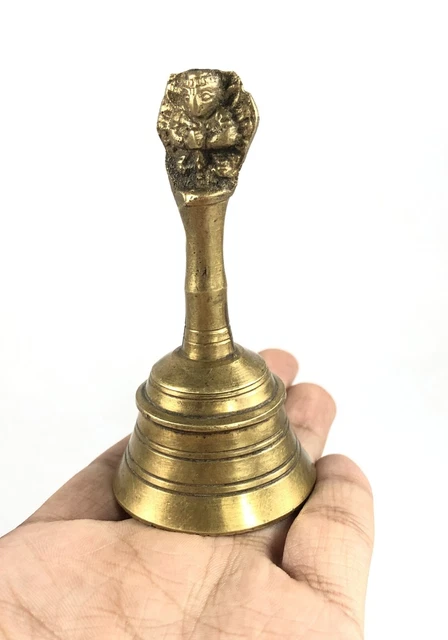 ANTIQUE GOD GARUDA Sculpture Brass Temple Bell Hinduism Prayer Hand ...