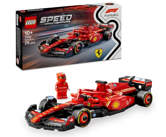 LEGO SPEED CHAMPIONS Ferrari SF-24 F1 Race Car Toy - Model Kit w/a ...