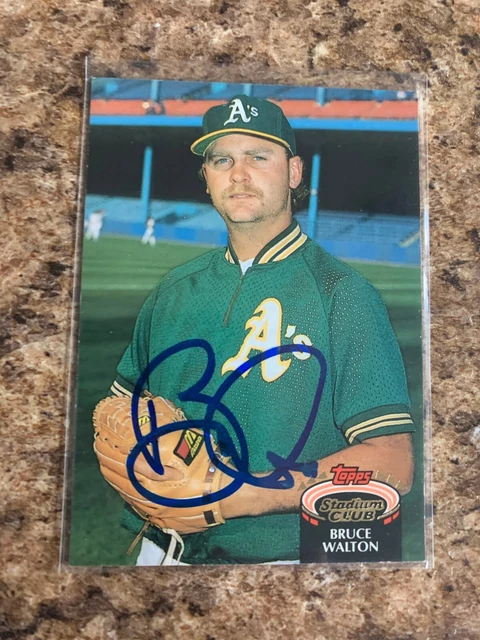 SIGNÉ 1992 BRUCE Walton Topps Stadium Club Auto Rc Oakland Athletics A ...