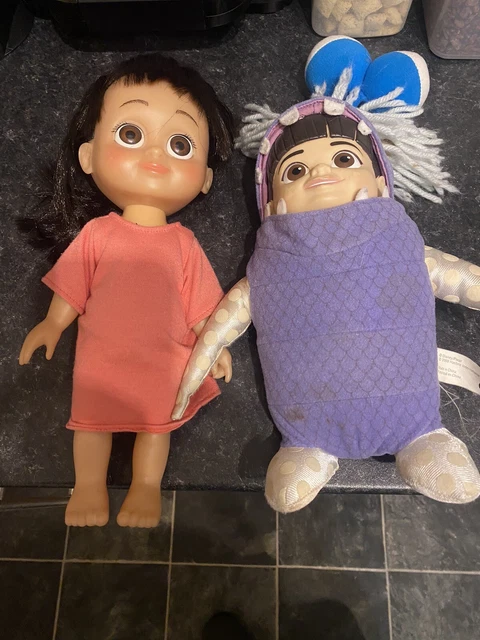 DISNEY PIXAR MONSTERS Inc. BOO in Monster Costume & BOO Out Of Costume ...