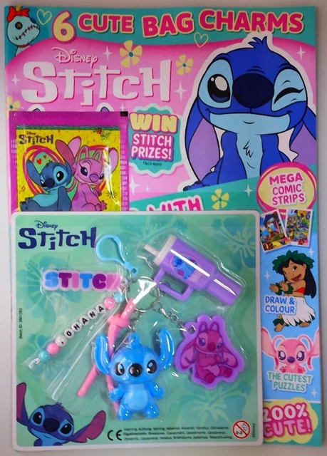 DISNEY STITCH MAGAZINE #11 2026 Jeux Puzzles Coloriage + Charms Sac EUR ...