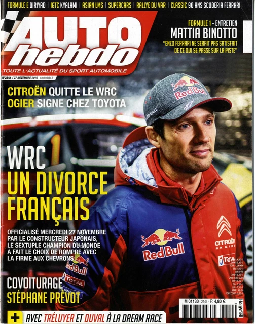 AUTO HEBDO N°2244 27/11/2019 CITOREN WRC LMS SHANGHAI IGTC KYALAMI ...
