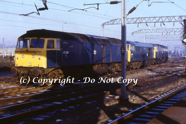 ORIGINAL 35MM DIESEL RAILWAY SLIDE CLASS 47 47115, 31289 & 47358? £1.99 ...