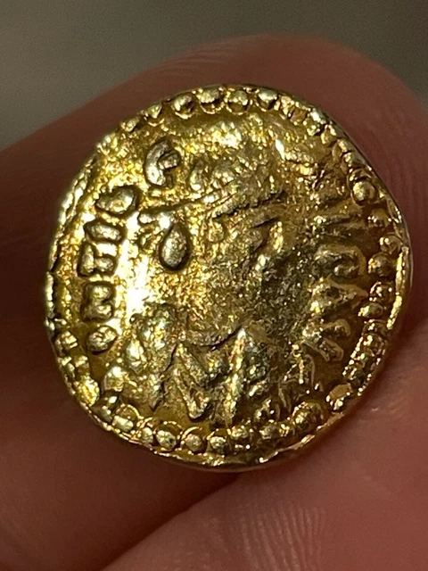 ANCIENT GOLD ELECTRUM Tremissis Coin Of Tiberius 2Nd Rome 500 Ad 1.7Gr ...